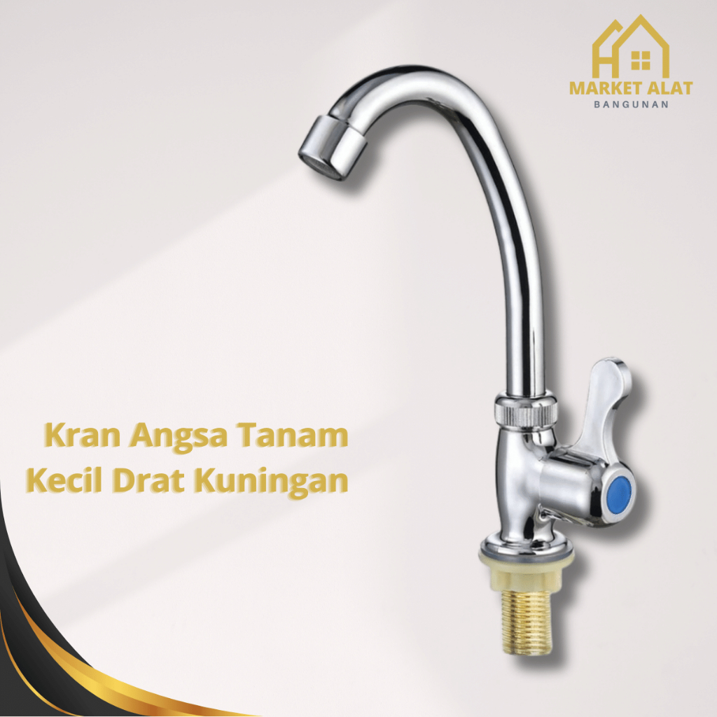 Jual Kran Angsa Wastafel 1/2 Inch Drat Tanam Jumbo dan Kecil / Keran ...