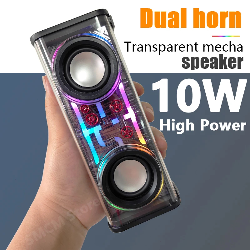 Jual V8 10W Cyberpunk Bluetooth Speaker Double Subwoofer Music Speaker ...