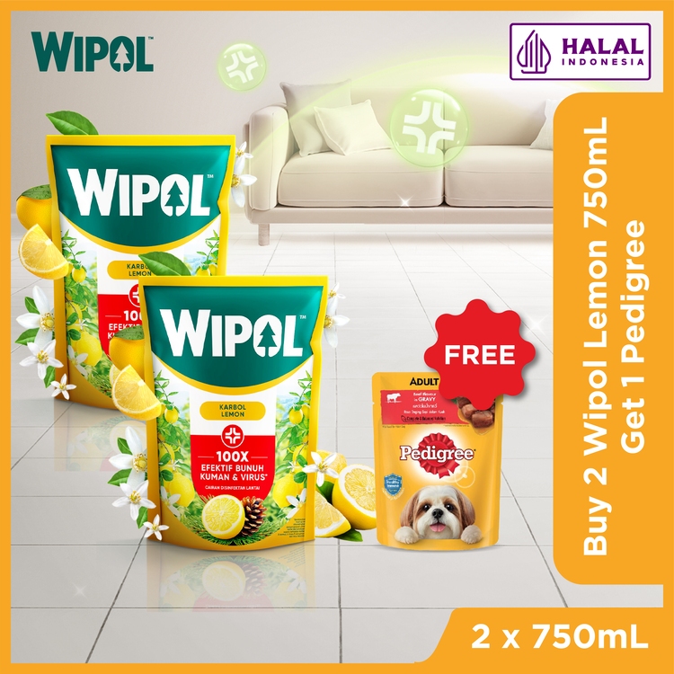 Jual Buy 2 Wipol Lemon 750ml Get 1 Pedigree | Shopee Indonesia