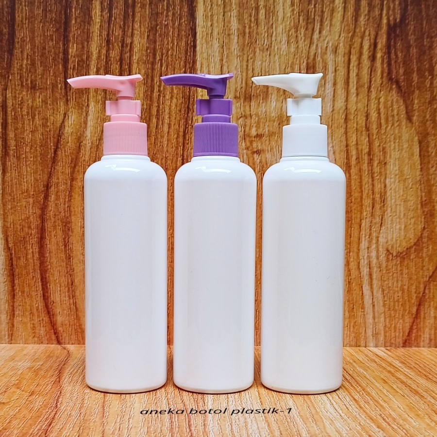 Jual Botol Pump Plastik 250m Putih Glossy / Botol 250ml Pump Klip Lock Plastik Pet Tebal Kemasan ...