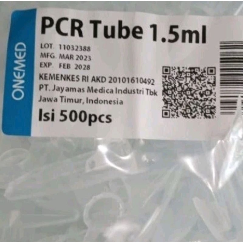 Jual PCR Tube 1.5ml Onemed isi 500pcs , PCR 1,5ml , Tabung Eppendorf ...