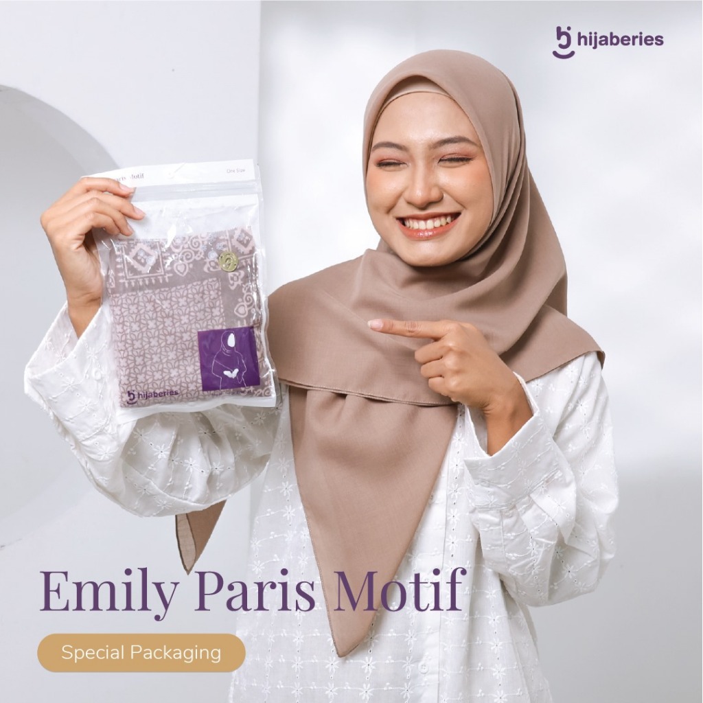 Jual [Grosir/10pcs] Emily Paris Motif Hijaberies - Paket Usaha Kerudung ...