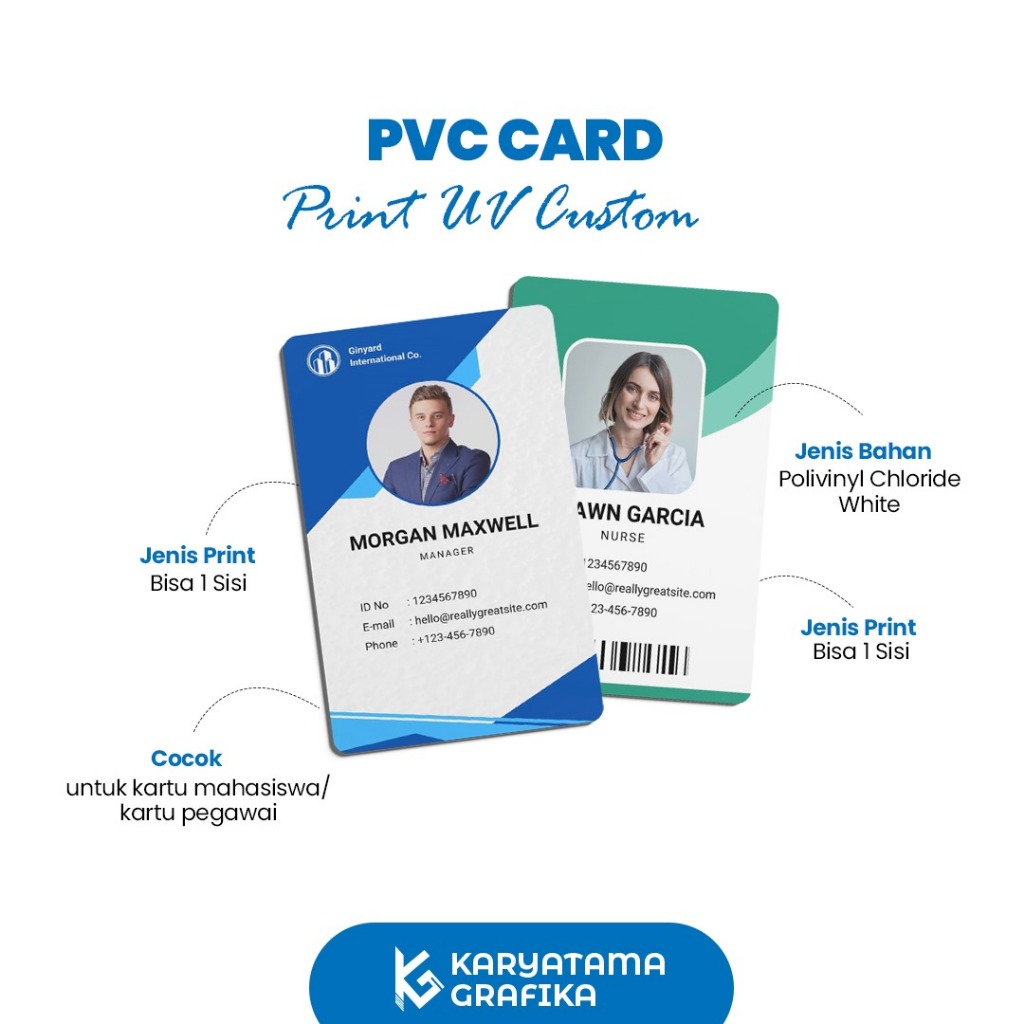 Jual Cetak ID Card PVC Print UV Custom 1 Sisi/ 2 Sisi | Shopee Indonesia