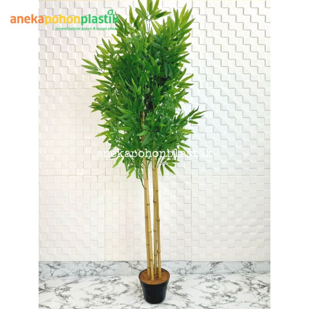 Jual Pohon Daun Bambu Hijau Latex Artificial Pot Dasar Pohon Plastik ...