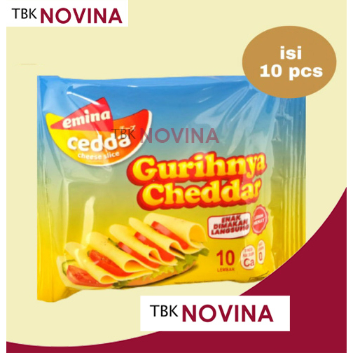 Jual EMINA CEDDA / MOZZA 10 SLICE / KEJU EMINA CHEDDAR / MOZZA | Shopee ...
