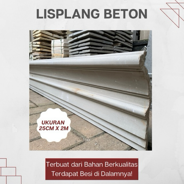 Jual Lisplang beton 25 cm x 2 m | lisplang minimalis, lisplang, lisplang cor beton, lisplang ...