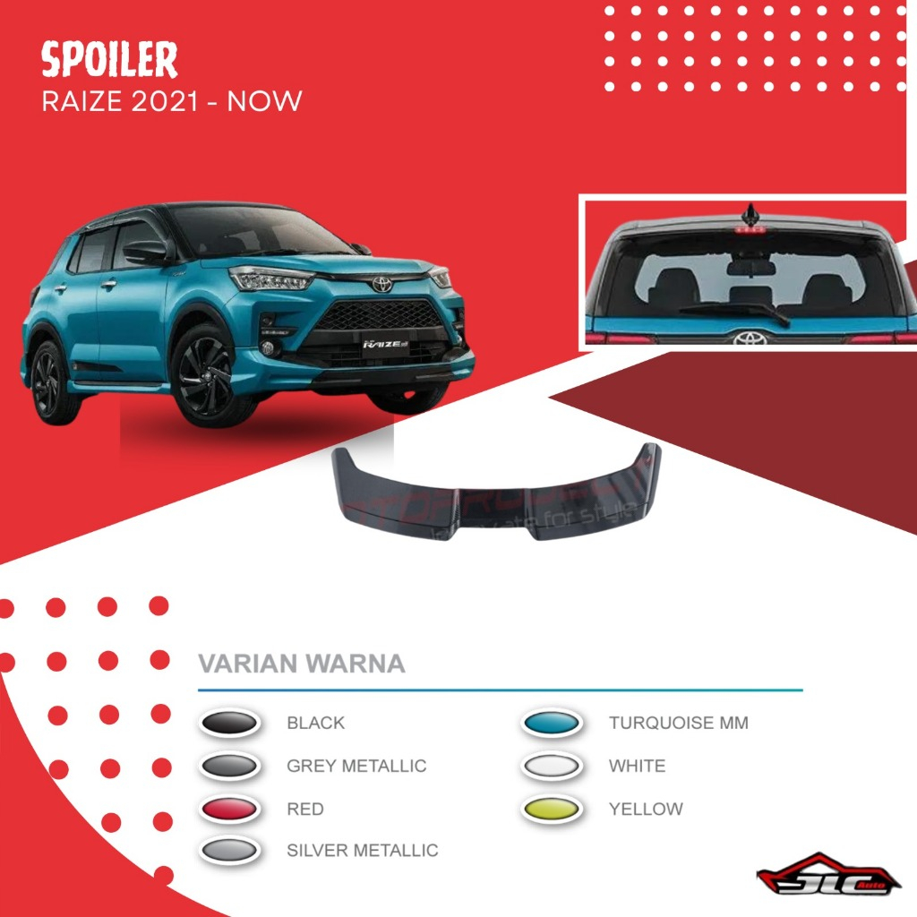 Jual SPOILER NEW MODEL TOYOTA RAIZE | Shopee Indonesia