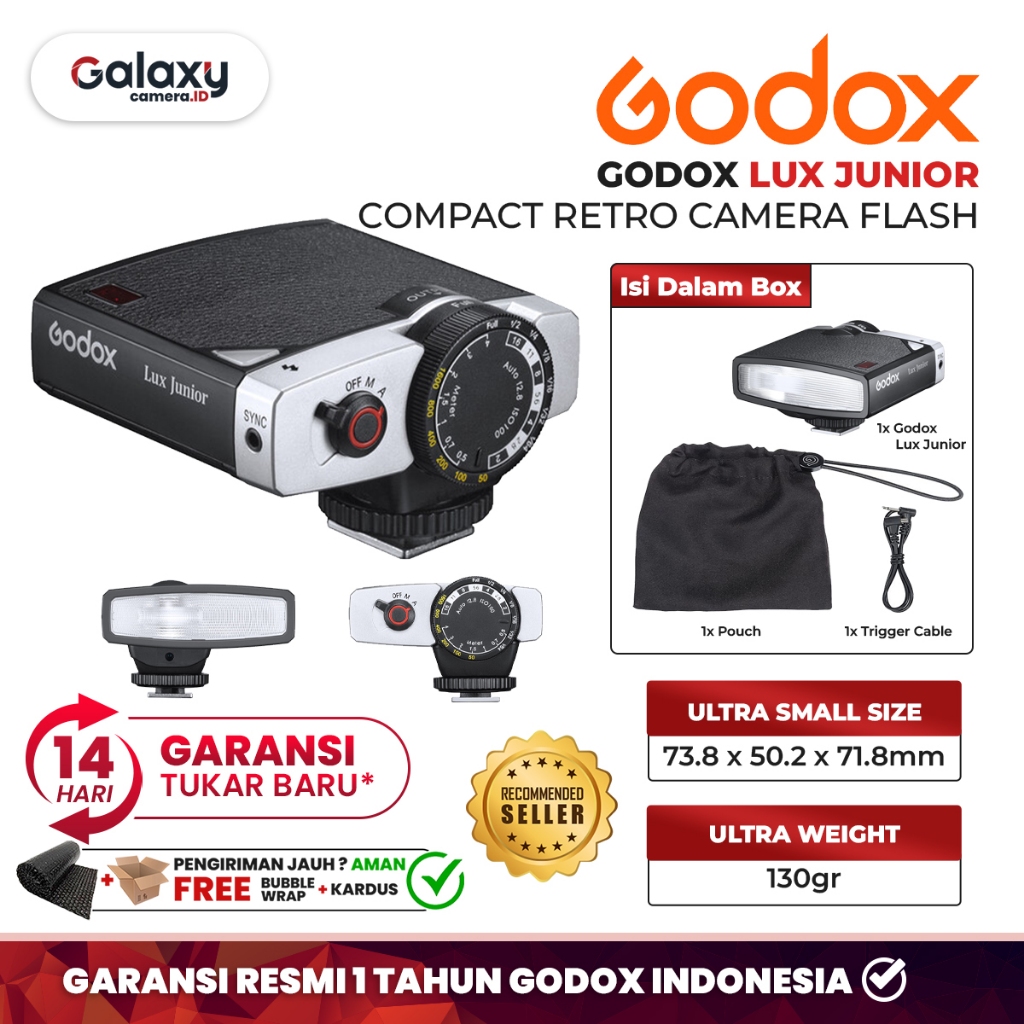Jual Godox Lux Junior Retro Flash Camera Vintage Compact Universal ...