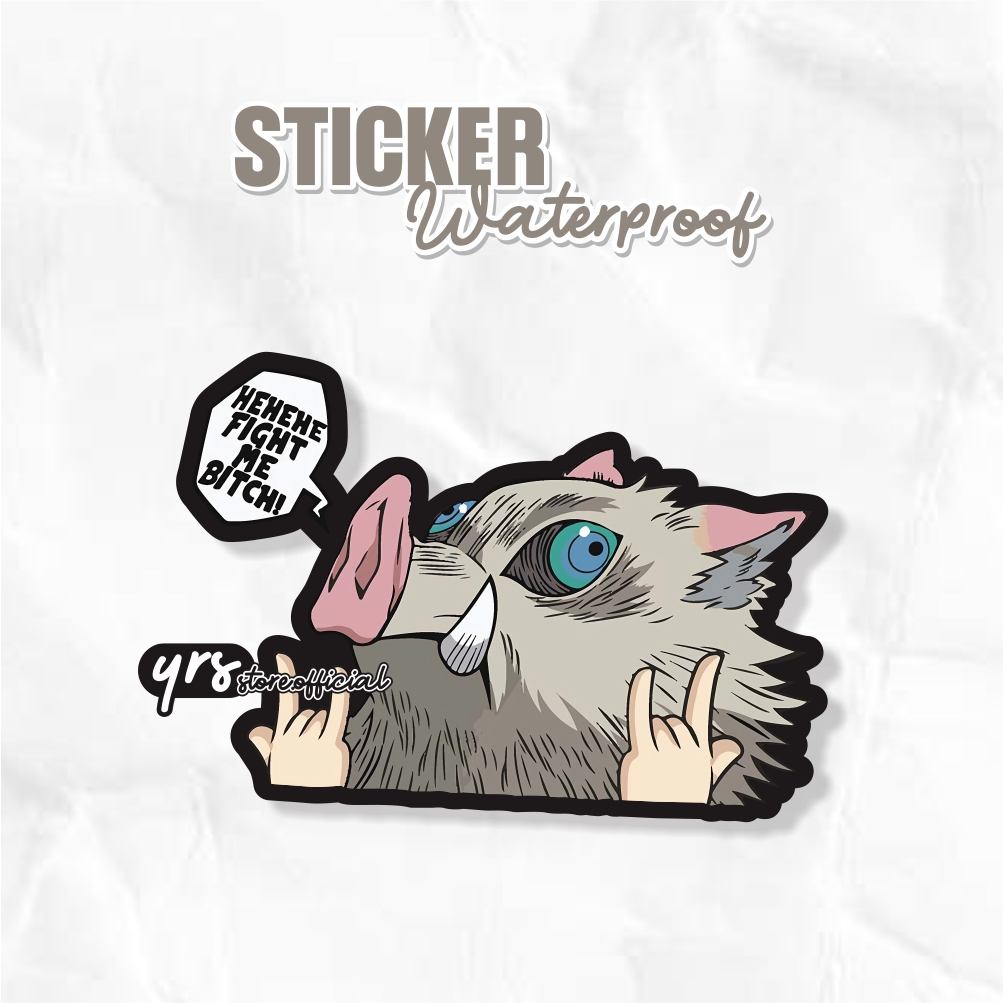 Jual Sticker Anime Inosuke Kimetsu No Yaiba / Sticker Anime Demon ...
