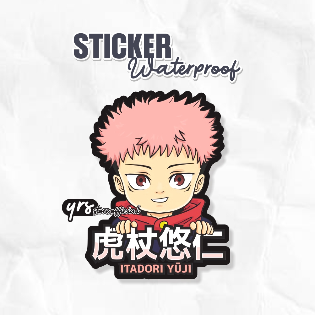 Jual Sticker Anime Itadori Yuji / Sticker Anime waterproof Jujutsu ...