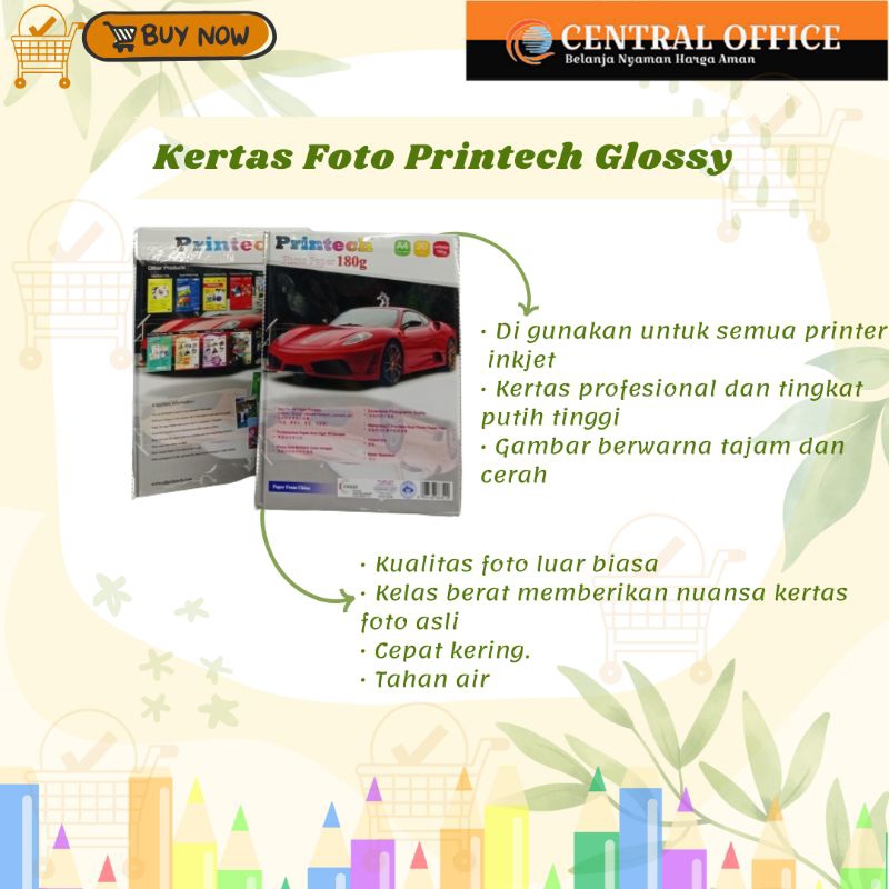 Jual Kertas Foto / Photo Paper Printech Glossy Paper / Photo Paper A4 180g | Shopee Indonesia