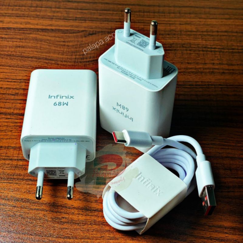 Jual 1SET CHARGER CASAN CAS INFINIX 68W TYPE C SUPER FAST CHARGER ...