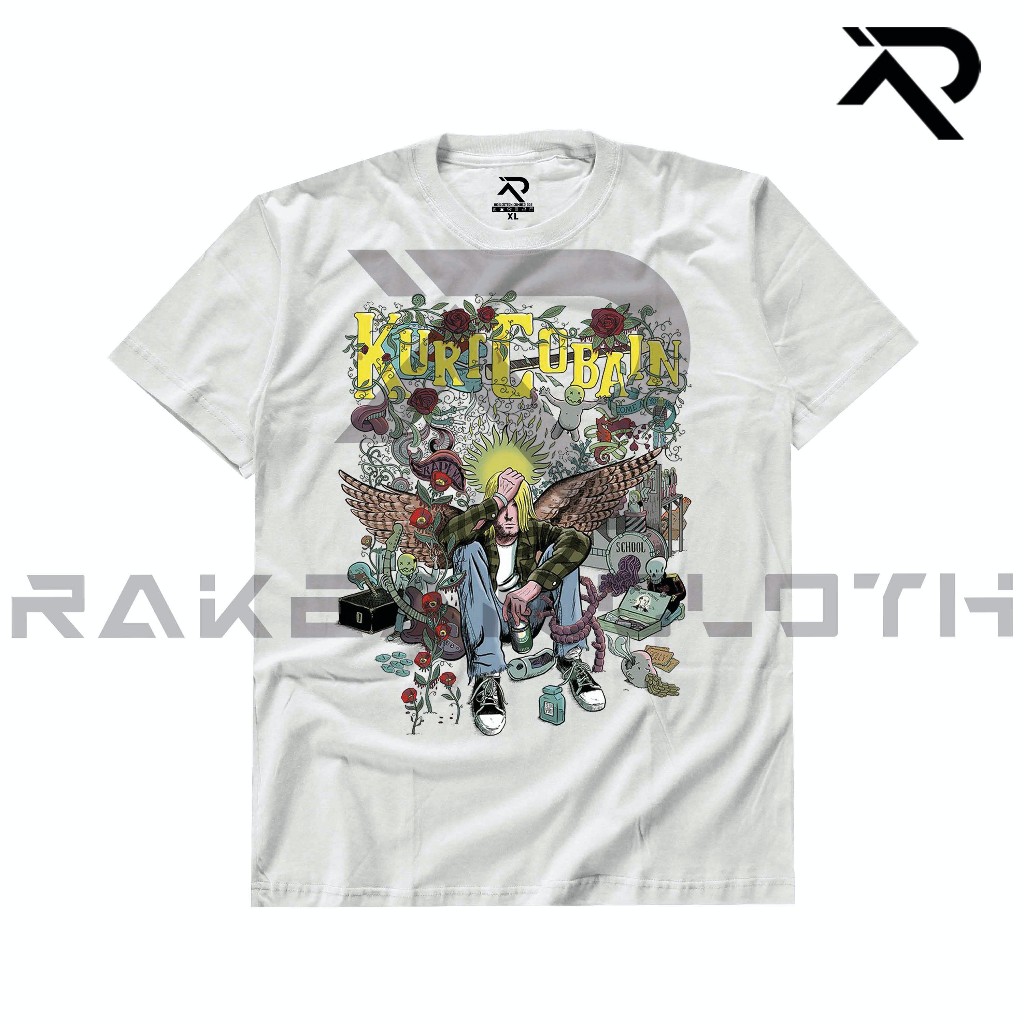 Jual RKN Kaos Music Kurt Cobain MUS-49 Unisex Combed 30s PUTIH | Shopee ...