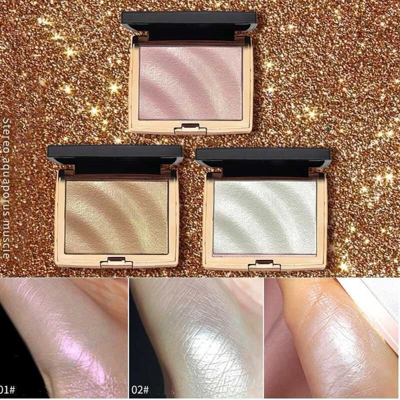 Jual Highlighter Pallete Hojo Compact Powder Highlighter Glitter Dewy ...