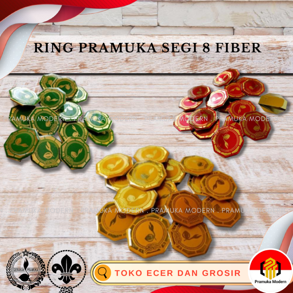 Jual Ring kacu SEGI 8 ring hasduk pramuka siaga penggalang penegak ...