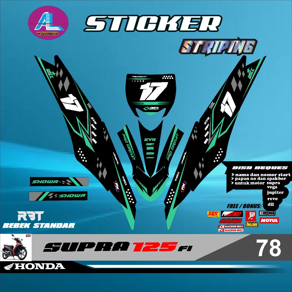 Jual Sticker RBT/GTX SUPRA X 125 FI MOTOR RBT BEBEK MODIF TERBARU ...