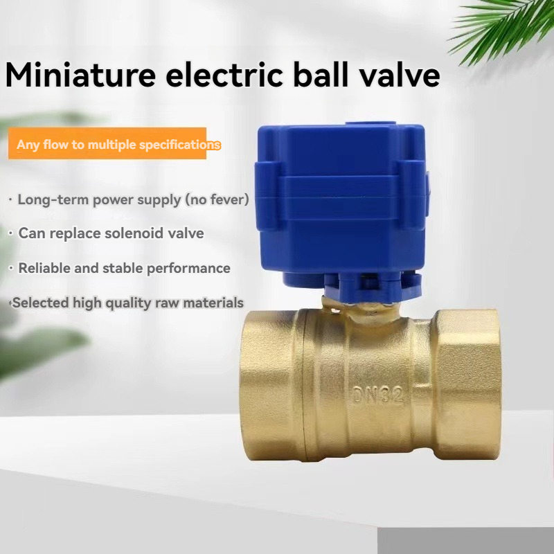 Jual DC12V 24V AC220V miniature electric ball valve electric valve ...
