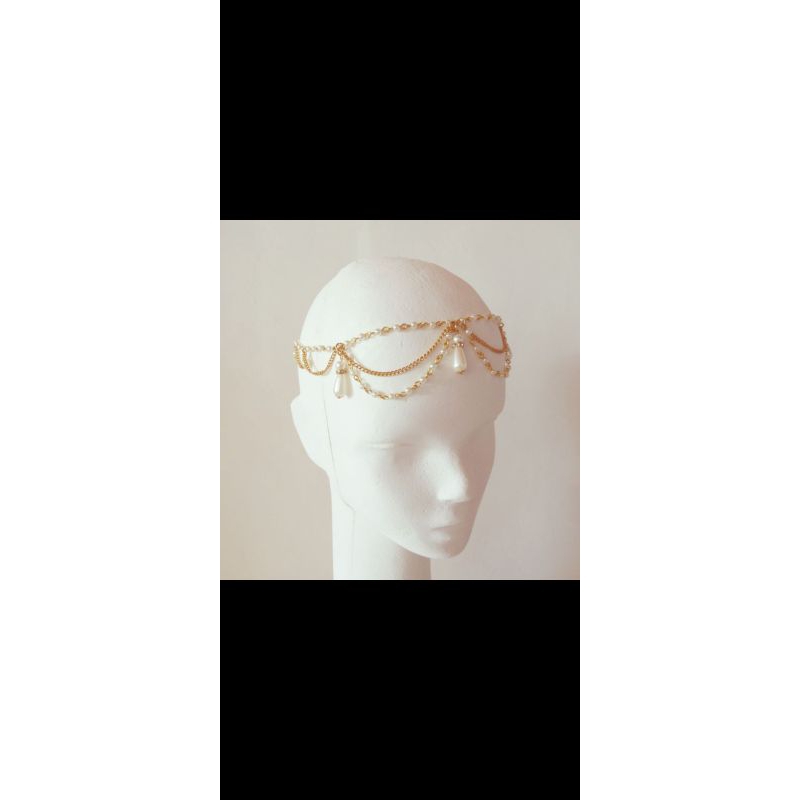 Jual headpice wedding simple, headpice pearl | Shopee Indonesia