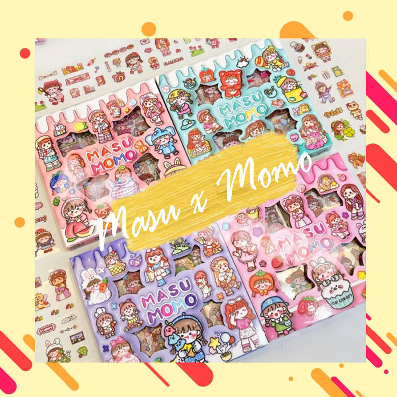Jual Stiker Masu Mochi 100 Lembar Sticker Lucu Viral Aesthetic/Stiker ...