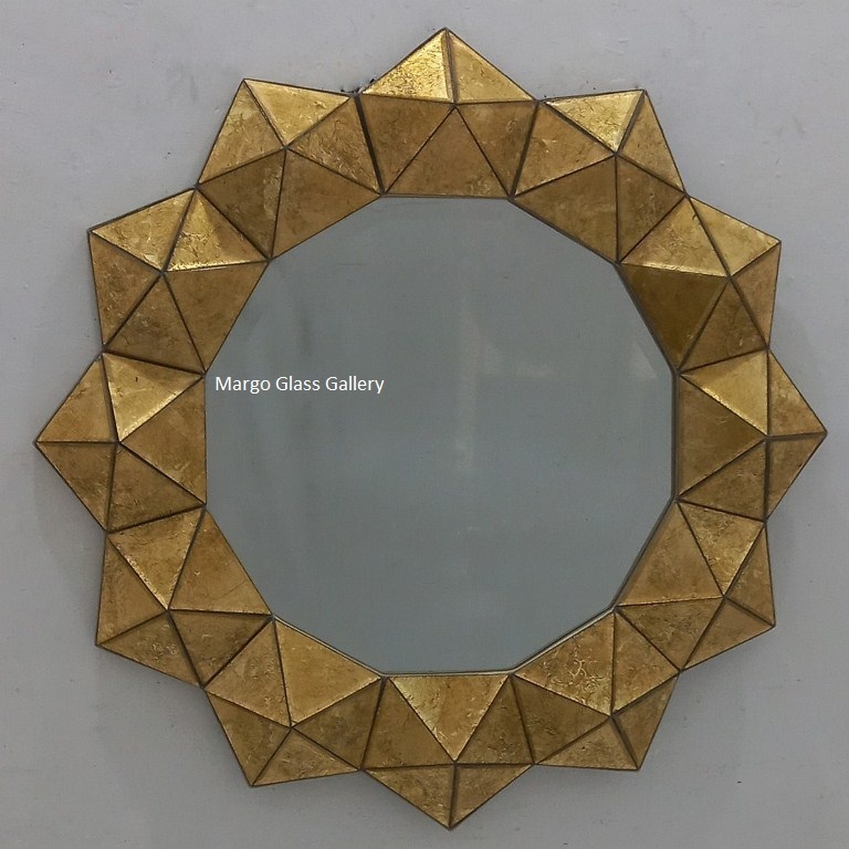 Jual Cermin dinding frame gold 3d aesthetic 120x120 bergaransi | Shopee ...