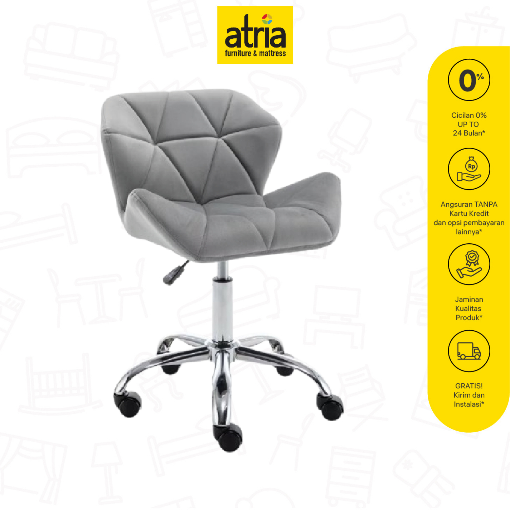 Jual Atria Esme Kursi Multifungsi Dengan Roda DS-867 53X52X70-81Cm ...