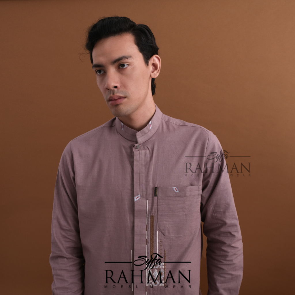 Jual Syfa Rahman - Baju Kemeja Koko Bordir Lengan Panjang Katun Omar ...
