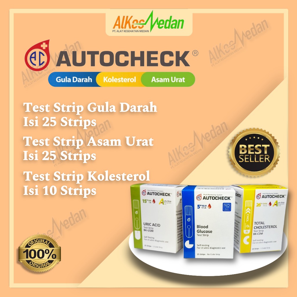 Jual ( COD ) AUTOCHECK KOLESTROL CHOLESTROL ISI 10 PER BOX | Shopee ...