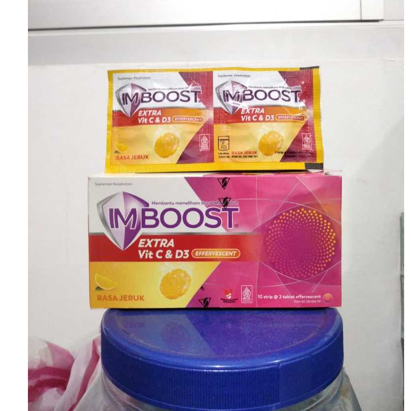 Jual IMBOOST EXTRA VIT C dan D EFFERVESCENT, Strip isi 2 tablet ...