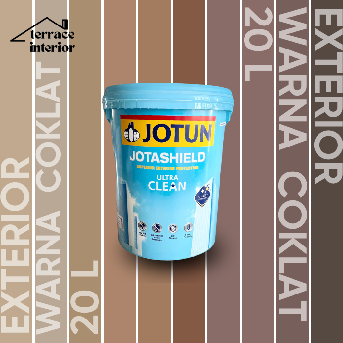 Jual Cat Tembok Jotashield Ultra Clean Jotun warna Coklat 20 L | Shopee Indonesia