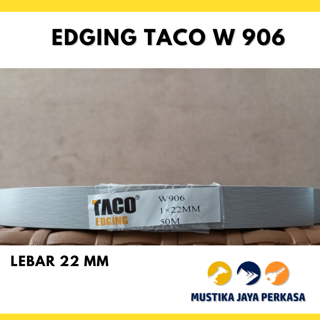 Jual Per 5 Meter Edging Taco W 906 1 x 22 Mm Woodgrain HPL TH 906 J 2 Cm | Shopee Indonesia