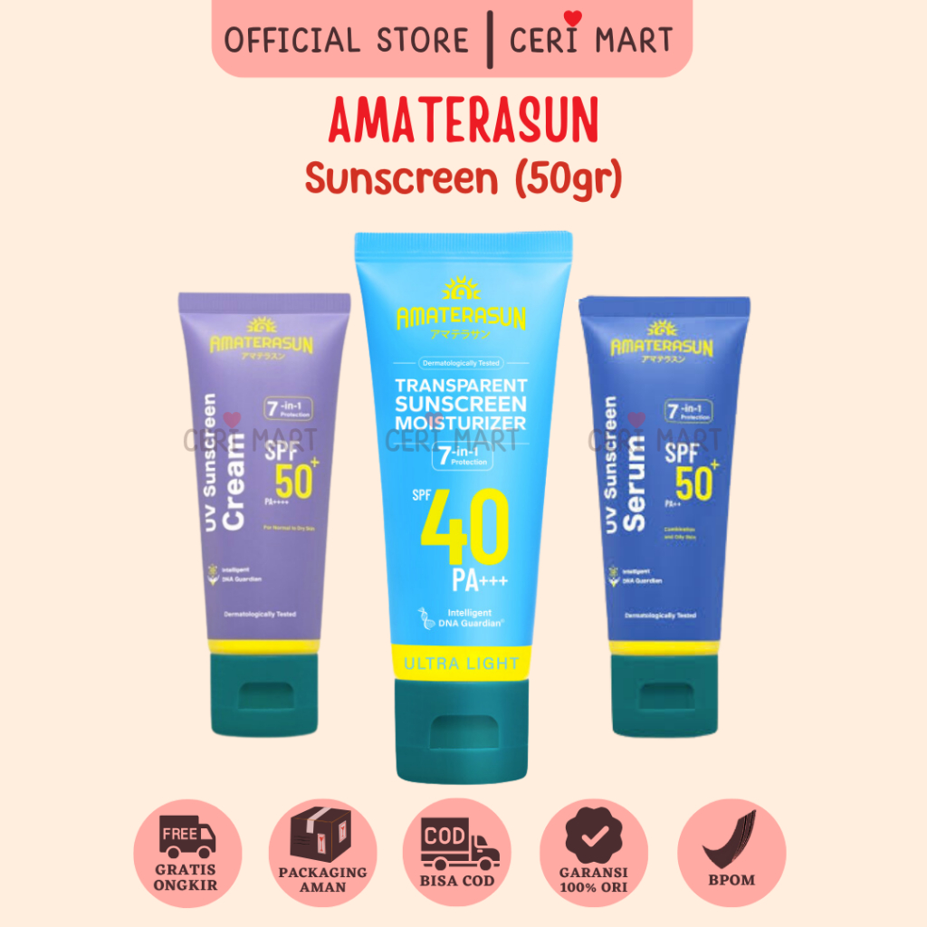 Jual AMATERASUN SUNSCREEN Serum , Moisturizer, Cream BPOM ORIGINAL ...