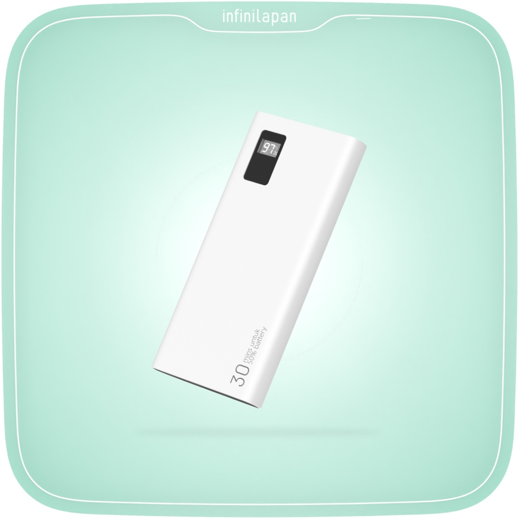 Jual PowerBank INFINILAPAN 10000mAh Mini Murah LCD Dual Input Port Type ...