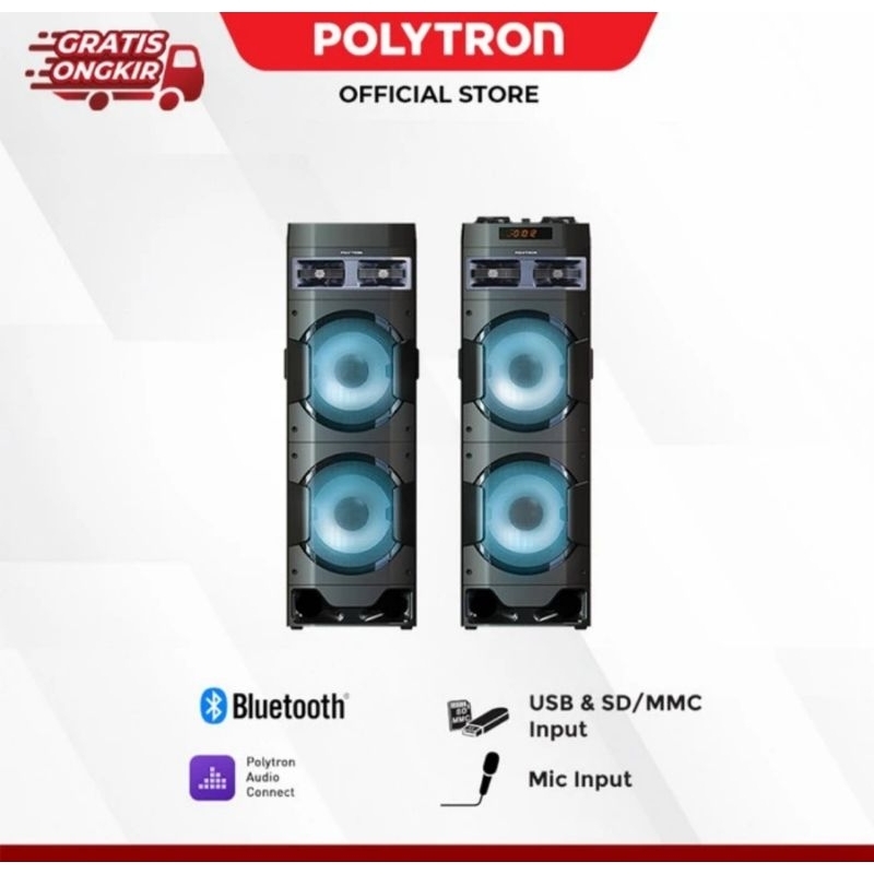 Jual POLYTRON PAS 10DF22 Speaker Aktif Bluetooth Karaoke 10 inch 200 ...