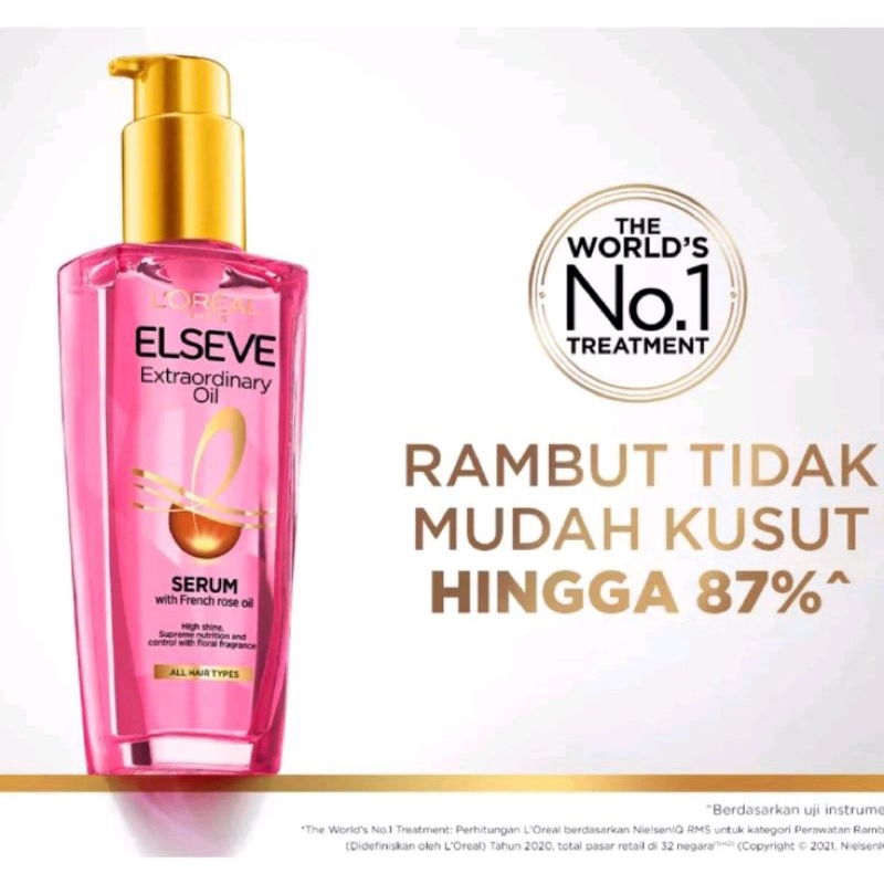 Jual LOREAL PARIS ELSEVE Extraordinary Oil Serum 100ML NO BOX Hair ...