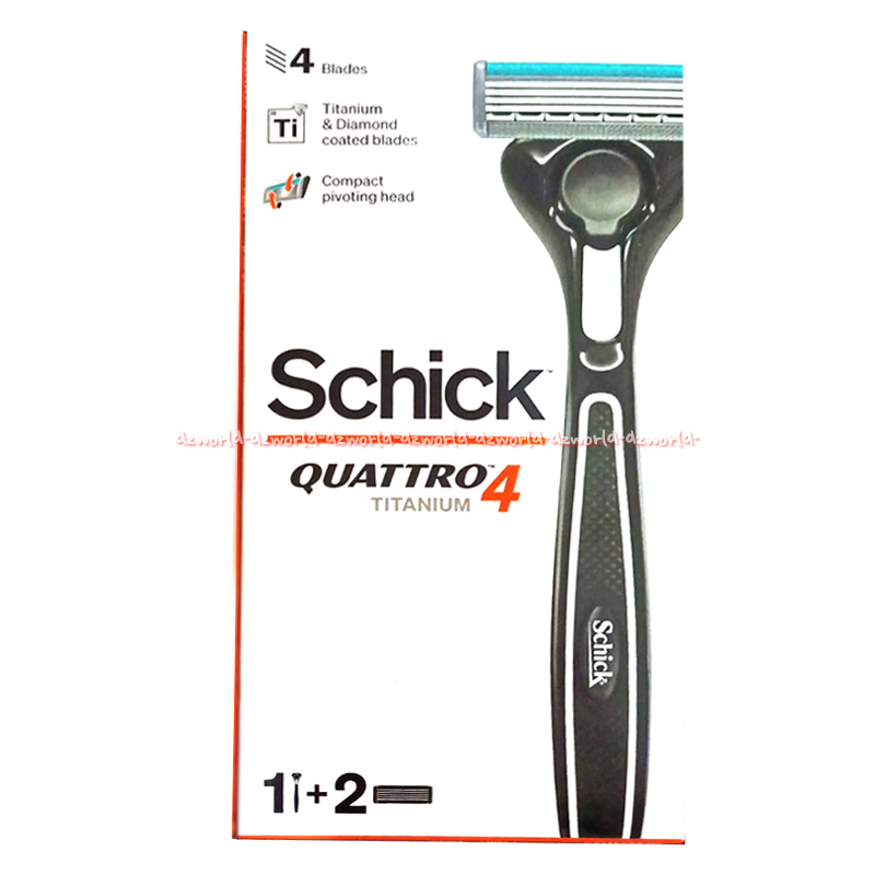 Jual Schick Quattro Titanium 4 Pisau Cukur Pria Laki Laki Schik Hitam ...