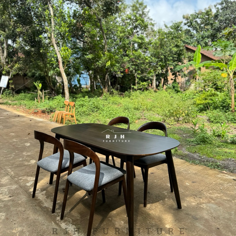 Jual SET K4 KURSI MAKAN, DINING SET CAFE MINIMALIS, MEJA MAKAN MINIMALIS KAYU JATI, MEJA MAKAN ...