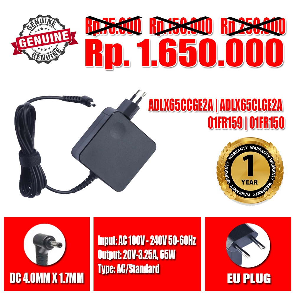 Jual (Genuine ADLX65CCGE2A | ADLX65CLGE2A) AC Adapter Charger Original ...
