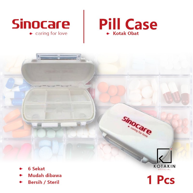 Jual Kotak Obat Portable Sinocare / Tempat Obat Harian P3K Minimalis ...