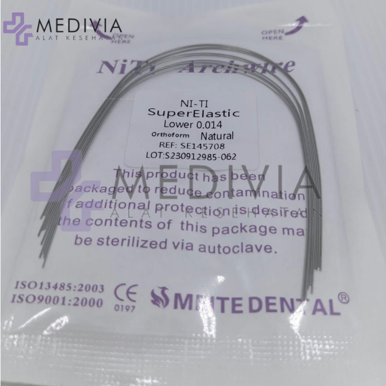 Jual niti wire natural ovoid form niti 012 014 016 018 upper lower niti ...