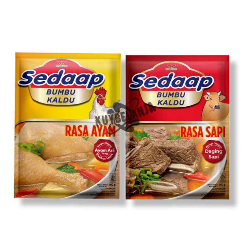 Jual Sedaap Bumbu Kaldu Rasa Ayam & Sapi 250 g | Shopee Indonesia