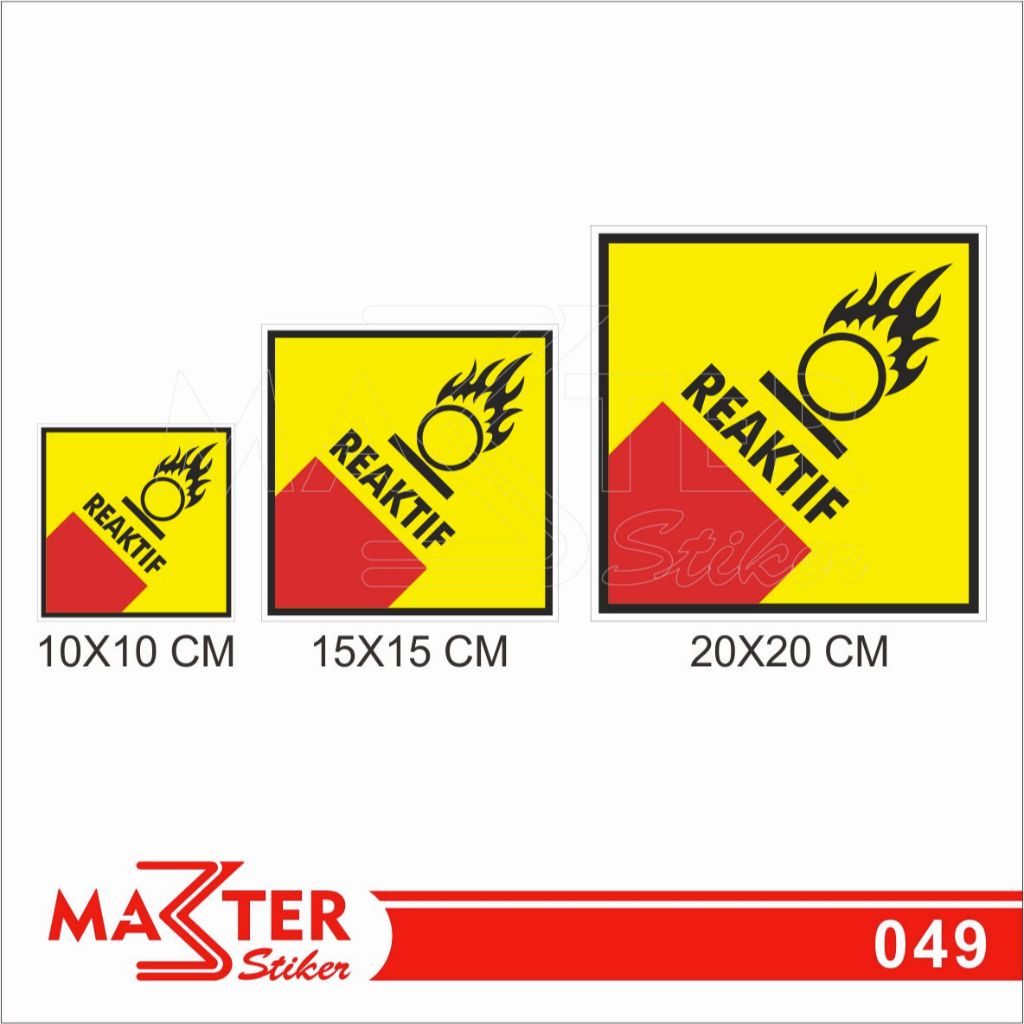 Jual 049 - Stiker Reaktif, Simbol Limbah B3, Sticker Vinyl, Premium ...