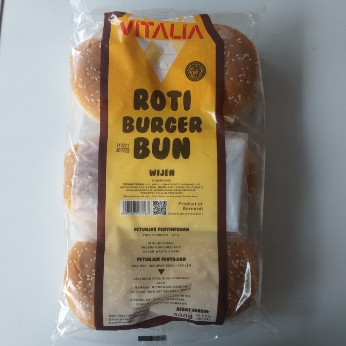 Jual Roti Burger Vitalia isi 6 pcs/Paket Burger Vitalia/Burger Vitalia ...