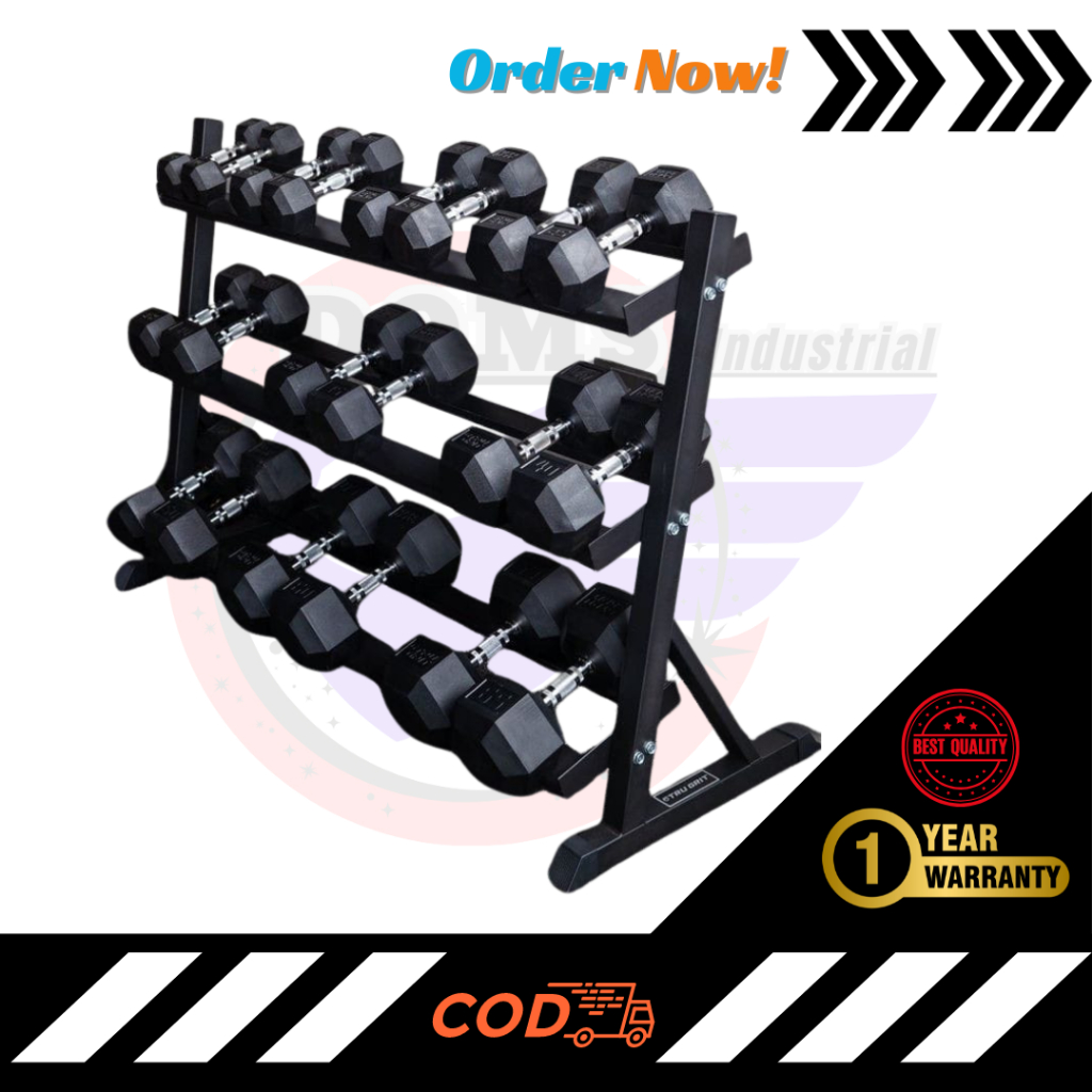 Jual Dumbell Storage rack 3 susun/rack dumbell 3 tingkat/dumbell/gym ...