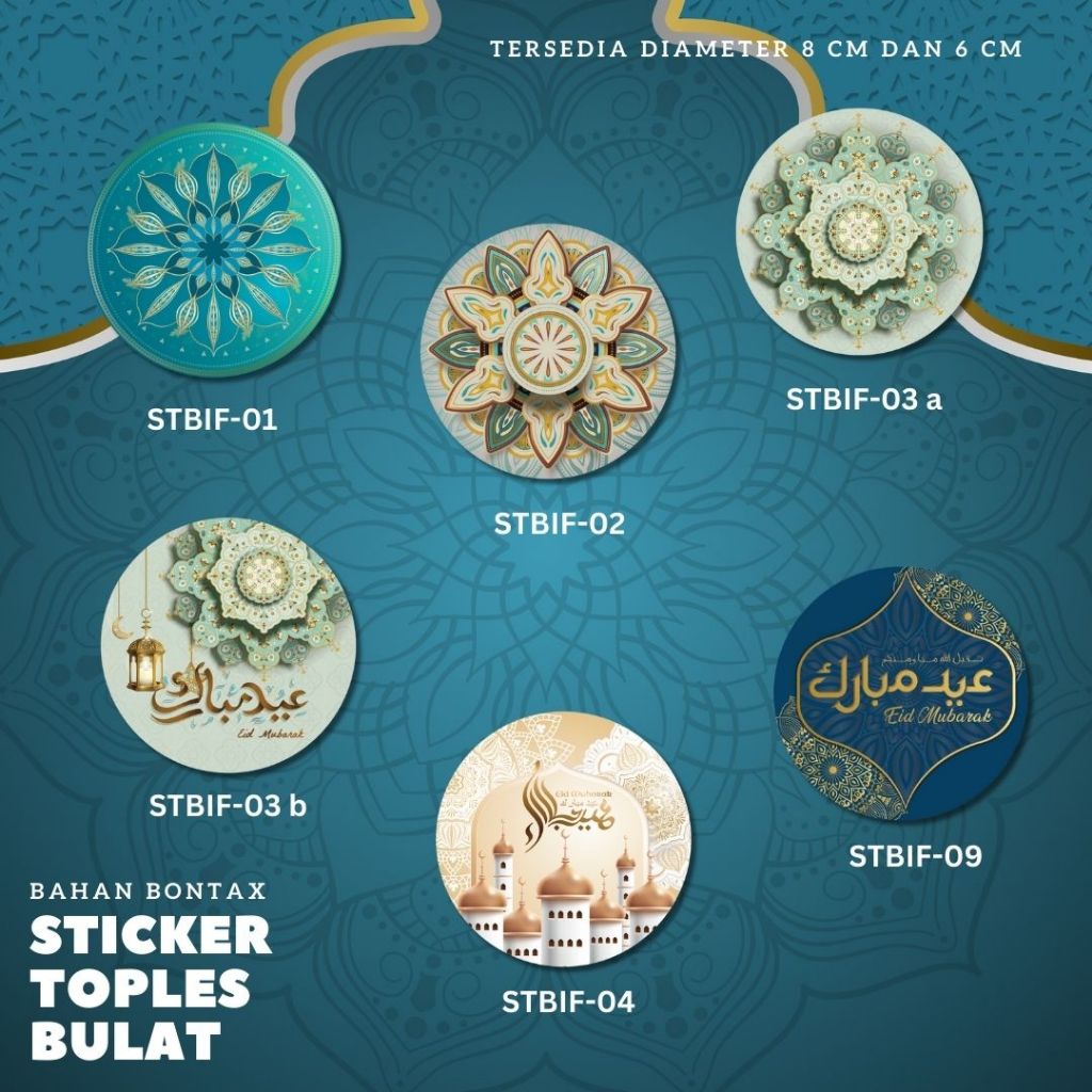 Jual Sticker Bulat Toples Edisi Lebaran Idul Fitri | Shopee Indonesia