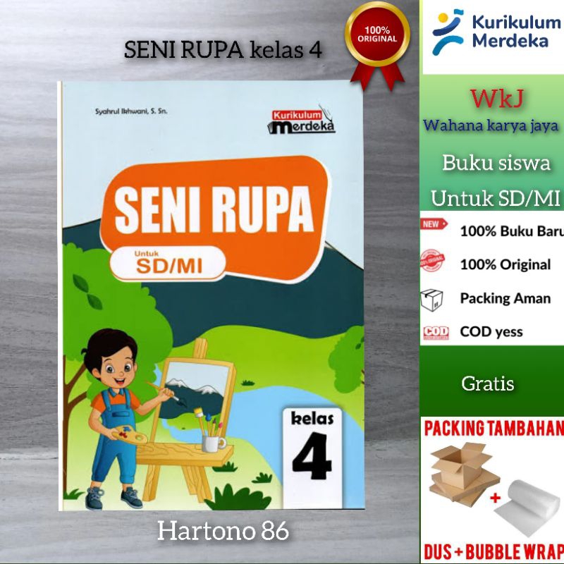 Jual Buku paket Seni Rupa untuk SD/MI Kelas 4 kurikulum merdeka/kumer Wahana Karya | Shopee ...