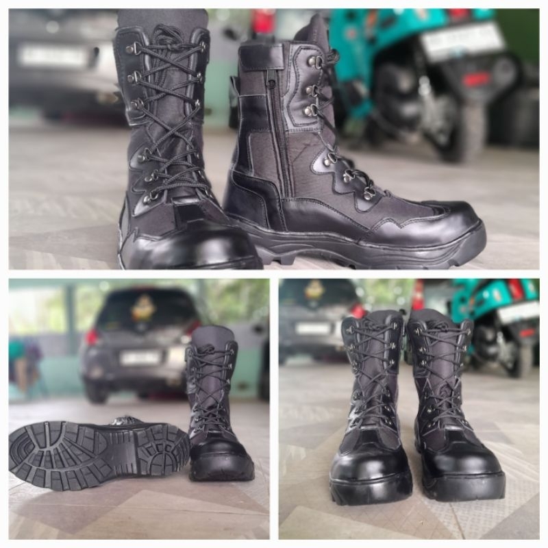 Jual Sepatu PDL TNI POLRI kulit sapi kombinasi bahan cordura baru ...