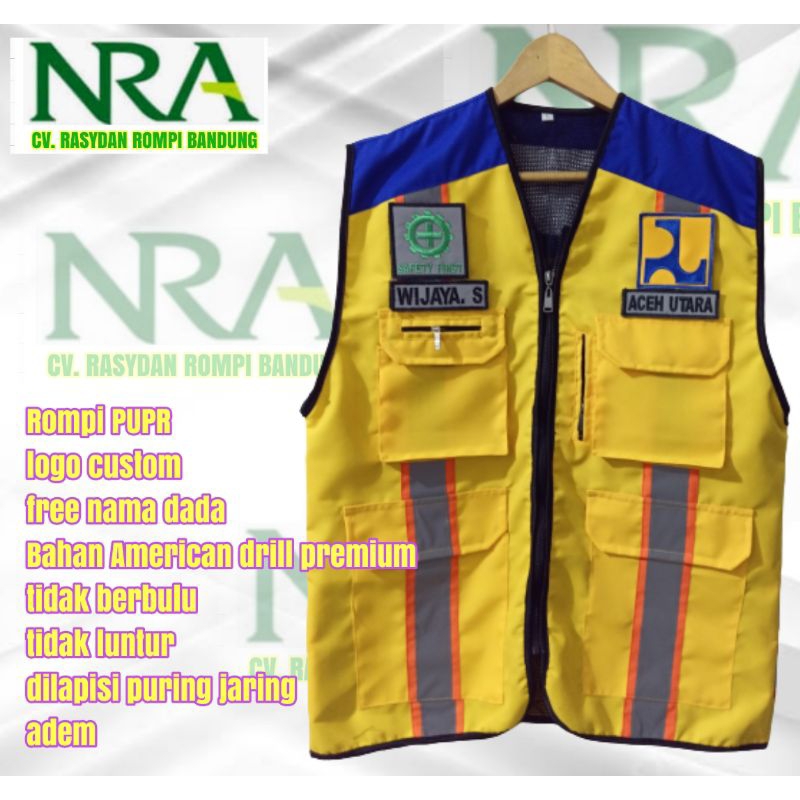Jual Rompi PUPR | Rompi PU | Rompi PU terbaru | ECERAN | Shopee Indonesia