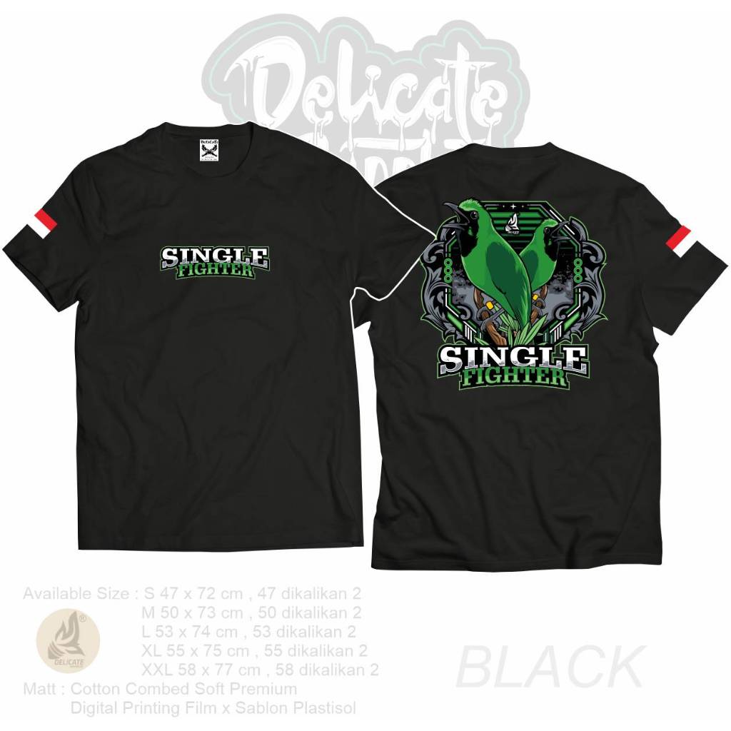 Jual Kaos Cucak Ijo Single Fighter KIcau Burung Basic Cotton Premium ...