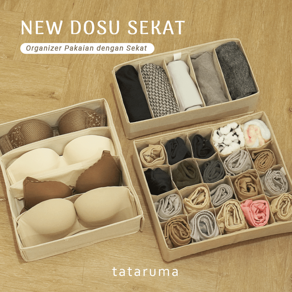 Jual TATARUMA New Dosu Sekat - Storage Box Organizer Lemari Pakaian ...