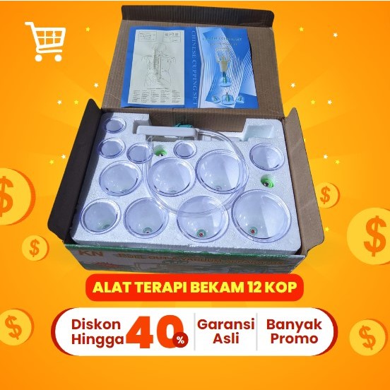 Jual Alat Bekam Kop Angin Isi 12 Alat Bantu Bekam Modern Terapi Badan ...